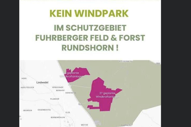 Wir sagen NEIN zu 43 Windrädern im Forst Rundshorn/Fuhrberger Feld ...